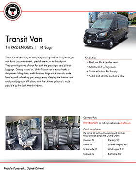 Transit Van Transportation Services